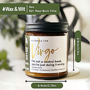 Taurus Gifts for Women, Astrology Gifts for Women, Zodiac Gifts for Women, Zodiac Candle, April Birthday Gifts for Women, May Birthday Gifts for Women, Horoscope Gifts – 9oz, 50Hr Burn, Soy Wax