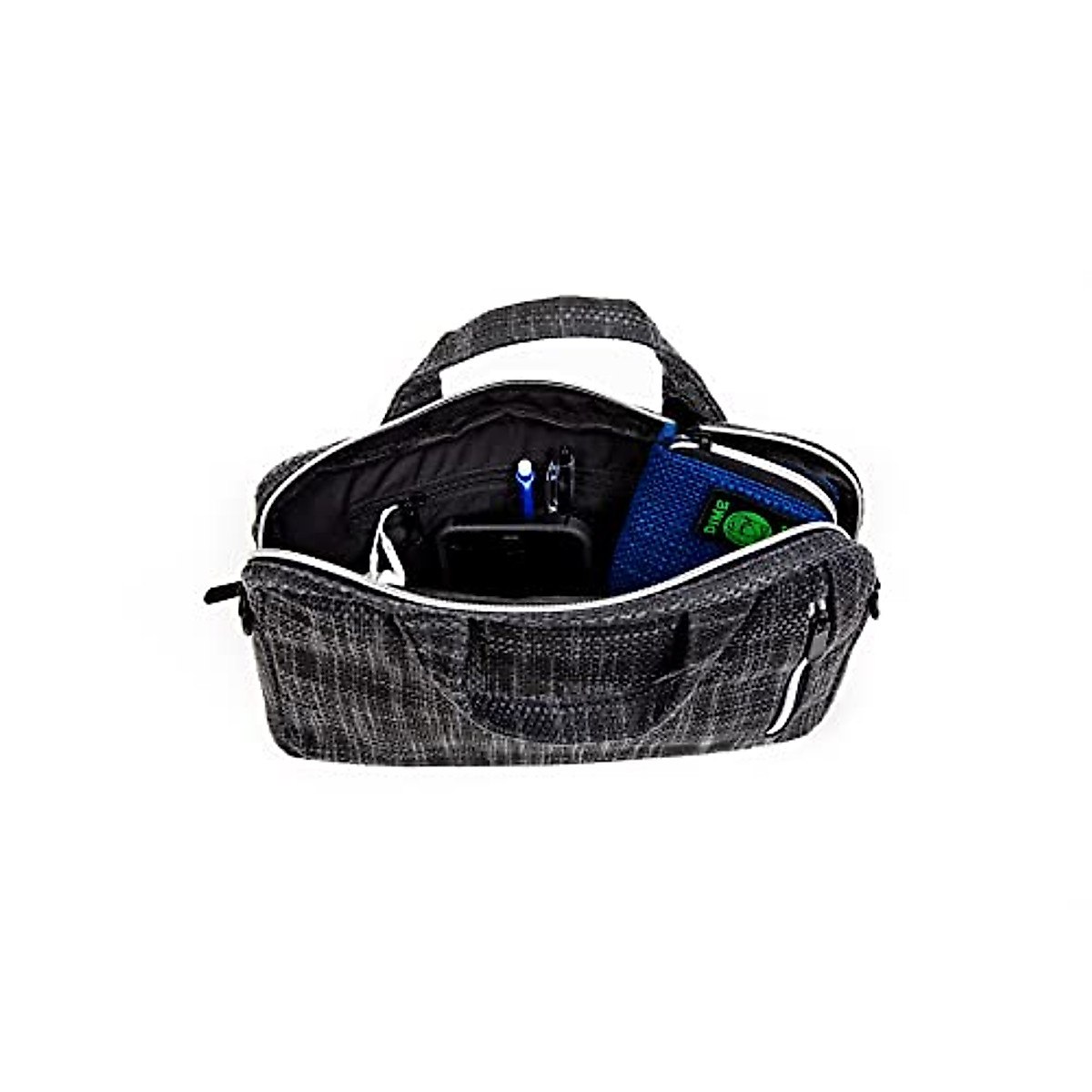 DIME BAGS Side Hustler | Hemp Computer Bag | Padded Commuter Shoulder Bag (15 inch, Black)