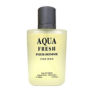 Hybrid & Company Aqua Fresh Cologne for Men Eau De Toilette Natural Spray Masculine Scent, 3.4 Fl Oz