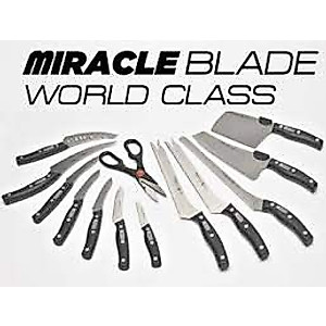 Miracle Blade IV World Class Professional Series 13 Piece Chef's Knife Collection - Ergonomic and Versatile Flash Forged Blades
