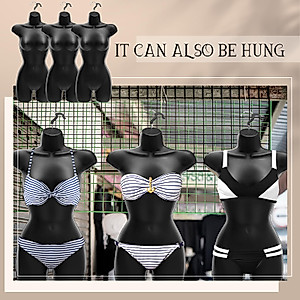 Dress Form Female Mannequin Torso Hollow Back Hanging Mannequin Body Manikin with Hook Half Body Shirt Clothing Display Plastic(12 Pcs,31.1 x 16.1 Inch)