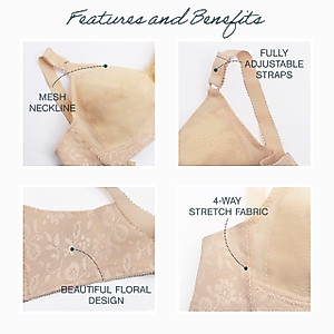 Playtex Women's 18 Hour Original Soft Cup Bra, White, 48C