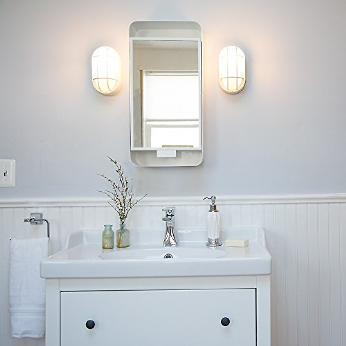 Speakman SA-1304 Rainier Bathroom Square Towel Ring, Polished Chrome