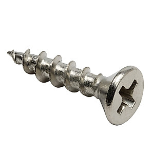 Rok Hardware #7 x 3/4" Standard Thread Phillips Flat Head MDF Wood Screws Nickel Plated S7X34FPCN (100)