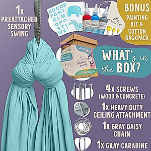 Moonkee Sensory Swing for Kids Indoor - Calming and Relaxing Hug Effect Therapy Swing for ADHD, Anxiety, Autism Swing - OT Approved and Safety Tested - Outdoor Sensory Joy Swing for Kids and Adults