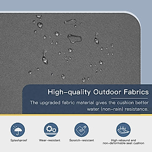 U-MAX Metal Patio Furniture Set, 7 Pieces Modern Outdoor Conversation Set Patio Furniture with Waterproof, Outdoor Dining Sofa Set with Table&Chair, Grey Cushions for Balcony, Porch, Lawn and More