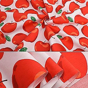 10PCS Fruit Cotton Fabric Bundles 20 x 20 Inch Printed Fat Quarter Fabric Pre-Cut Squares Sheets Fabric for Patchwork Sewing DIY Crafting Quilting