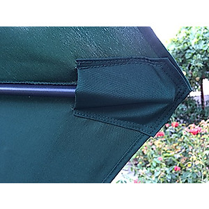 BELLRINO DECOR Replacement Hunter Green STRONG & THICK Umbrella Canopy for 9ft 6 Ribs (Canopy Only)