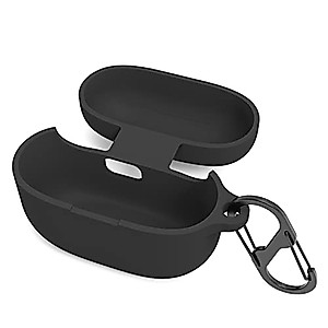 METEQI Shockproof Protective Silicone Case Cover Compatible with Sony LinkBuds S (Black)