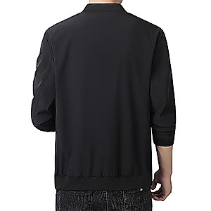 FoxQ Men's Bomber Jacket Lightweight, Slim Fit Sportswear Daily Casual Style with a Sporty Edge