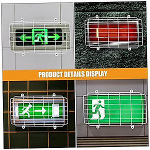 Mipcase 2pcs School Evacuation Sign Safety Sign Wire Guard Exit Sign Protective Cage LED Exit Sign Exit Light Protector Exit Sign Protective Guard Exit Sign Damage Stopper Iron White