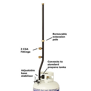 Coleman Northstar 1500 Lumens Propane Lantern + Flame King 3 Outlet Propane Distribution Post