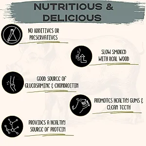 JACK'S PREMIUM Natural Pig Ears for Dogs - Large Ears - Made in The USA Wood Smoked, Preservative Free Dog Chew - Ideal for Small, Medium, and Large Dogs (18, Whole Pig Ear)