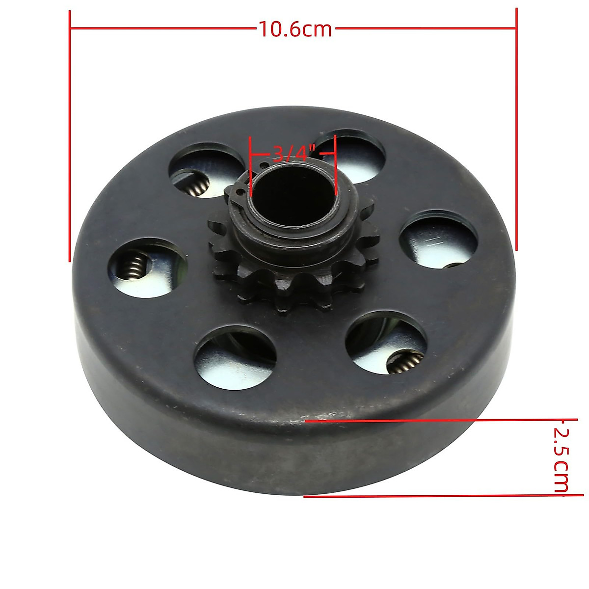 Centrifugal Clutch 3/4" Bore 12 Tooth with #35 Chain Go Karts Clutch for Minibike Lawnmower Fun Kart Honda Engine Replace Parts, 12T 3/4 inch Clutch