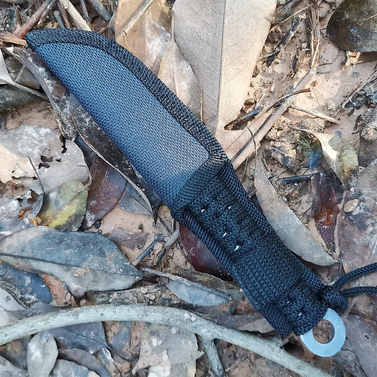 Bundle of Item - EDC Spring Assist Folding Pocket knife + Fixed Blade Tanto Knife Camping Knives with Paracord Handle