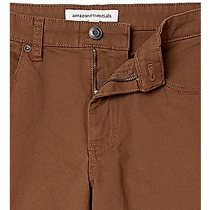 Amazon Essentials Men's Slim-Fit Pants, 5-Pocket Stretch Twill Design, Brown, 30W x 32L