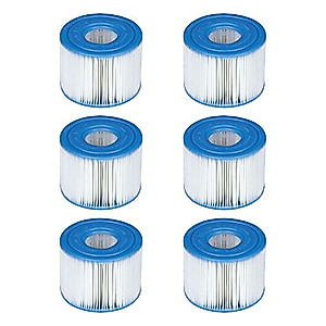 Intex 29001000000 B01DEMGBAI Intex-29001E PureSpa Type S1 Easy Set Pool Filter Cartridges, (6 Fil, 1-Pack, Blue