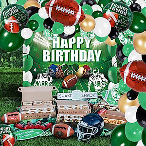 Football Party Balloon Arch Garland Kit, 106 Pcs Football Mylar Foil Latex Balloons for Kids Teenagers Sport Theme Birthday Party Decors, Football Theme Super Sunday Touchdown Party Decors Supplies