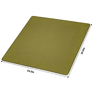 Yellow Mountain Imports Table Cover for Mahjong, Poker, Card Games, Board Games, Tile Game, and Dominoes - Green, 33.5 Inches - Roll-up Gaming Mat with Carrying Bag