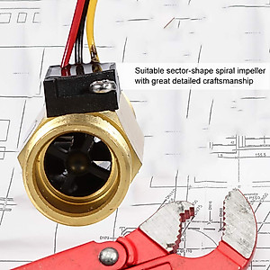 60mm G1/2" Copper Thread Hall Effect Liquid Water Flow Sensor Flowmeter Fluidmeter Liquid Water Flow Switch Meter 1-30L/min