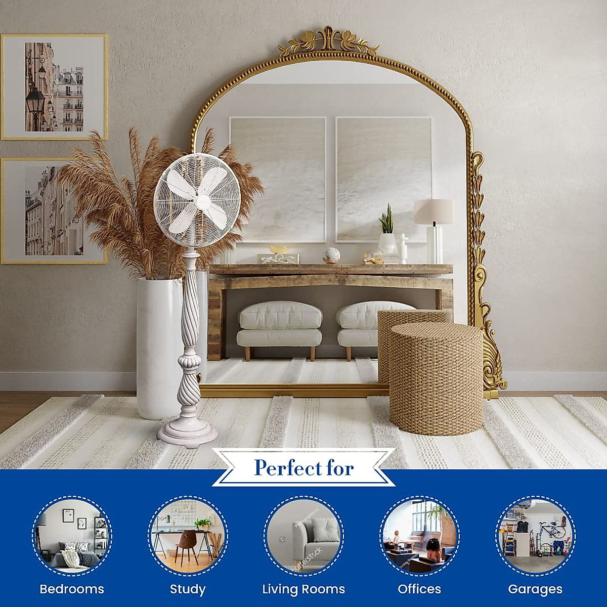 Deco Breeze Providence Floor-standing Fan, 16-Inch