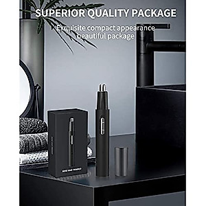 Ginity Ear and Nose Hair Trimmer,2024 Painless Eyebrow & Nose Hair Trimmer for Men Women,Rechargeable Trimmer with IPX7 Waterproof,Dual Edge Blades Clipper for Easy Cleansing Travel Size