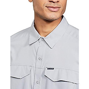 Columbia Men's Silver Ridge Lite Long Sleeve Shirt, UV Sun Protection, Moisture Wicking Fabric, Columbia Grey, 4X Tall
