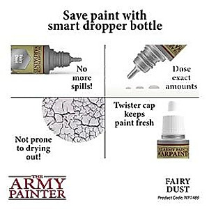 The Army Painter Fairy Dust Warpaint - Acrylic Non-Toxic Heavily Pigmented Water Based Paint for Tabletop Roleplaying, Boardgames, and Wargames Miniature Model Painting
