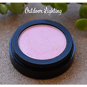 Pure Ziva Pink Glow Satin Light Baby Pink Opal Sunkissed Shimmering Shimmer Pressed Powder Single Vegan Eyeshadow; Talc, Paraben & Cruelty Free