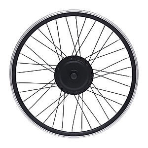 36V 500W Front Wheel Motor Kit for 24 Inches Electric Bicycle Conversion Kit E-Bike Motor Kit with with LCD Brushless Gear Hub Motor Thumb Knob Handle Kit Electric Bike Motor Kit (No Battery)