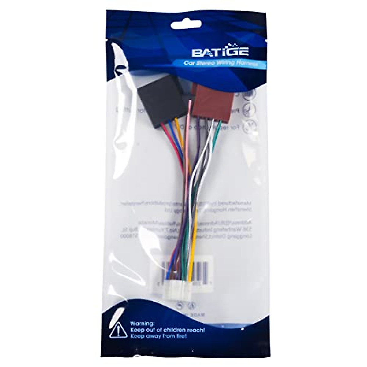 BATIGE 16 Pin ISO Wire Harness for Alpine 7513R UNI Car Stereo Radio Wiring Harness Connector Adaptor