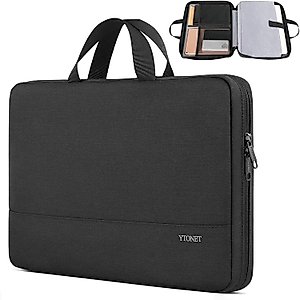 Ytonet Laptop Sleeve Case 13 13.3 Inch, TSA Slim Laptop Cover with Handle, Water Resistant Business Carrying Case Compatible with MacBook Air MacBook Pro HP Dell Lenovo Notebooks, Black