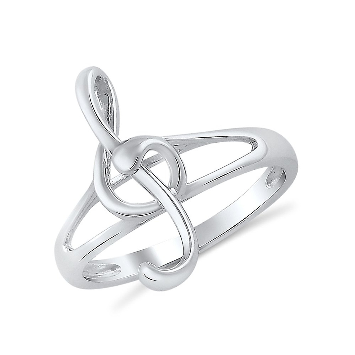 Sterling Silver Treble Clef "G CLEF" Music Symbol Ring (7)