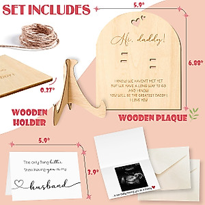 STOFINITY Pregnancy Announcement for Dad - Cute Baby Announcement Ideas, Pregnancy Reveal to Husband, Baby Surprise Announcement, Hi Daddy Pregnant Announcements, Wooden Pregnancy Test Keepsake Gift