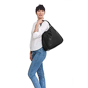 Lulu Dharma Tote (Black, Pleated Tote)