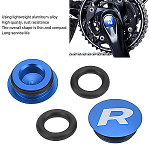 VGEBY Crankset Dust Cover, Risk Mountain Bike Crankset Dust Cover Center Shaft Cover Hollow Integrated Aluminum Alloy for Road (1 Blue dust Cover) Crank Dust Cover 27.5 Cover