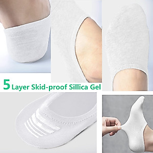 DIBAOLONG Womens No Show Socks Non Slip Flat Boat Line Low Cut Socks 6 Pairs