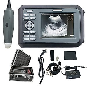 Fencia Veterinary Ultra-Sound Scanner kit Vet Ultra Sound Machine for Dog Pregnancy, Rechargeable Smart B-Ultrasound Handscan with 3.5MHz Mechanical Sector Probe for Animals Pets【US】