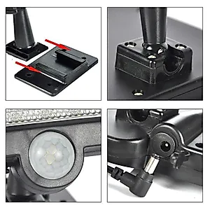 Solar Security Light, Solar Wall Lights Outdoor Flood Light - 120 LED PIR Motion Induction IP65 Waterproof, Up to 10 Hours Illumination,Easy-to-Install Split Solar Light for Front Door,Yard,Garage