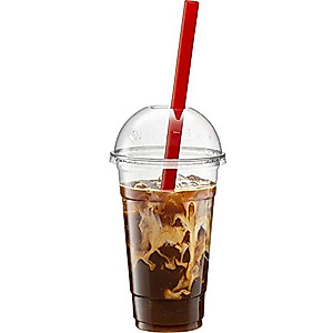 Clear Jumbo Smoothie Straws, Clear Disposable Wide-mouthed Large Milkshake Straws 9'' Inches High / Tall 100 pack