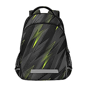 JHKKU Lightning Stripes Backpack for Girls Boys School Bags Teen Personalized Bookbag, Lightweight Laptop Bag Travel Backpacks