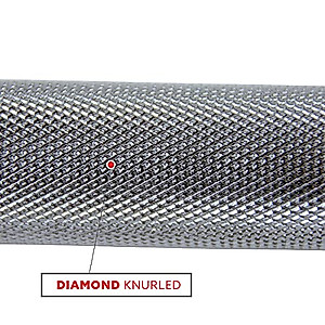 Sunny Health & Fitness 86" 1500 lbs Capacity Olympic Bar, Small with Shark Clamp Lock Collars for Olympic Barbells