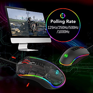 Redragon M711 Cobra Gaming Mouse with 16.8 Million RGB Color Backlit, 10,000 DPI Adjustable, Comfortable Grip, 7 Programmable Buttons