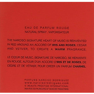 Narciso Rodriguez Eau de Parfum Spray Rouge for Her, 1 Ounce