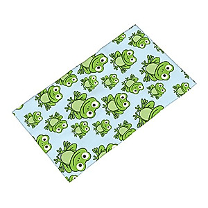WorldGES Green Frog Bathroom Hand Towels Modern Kitchen Towel Microfiber Soft Face Towels Super Absorbent Washcloths Home Hotel Swim Spa Gym Fingertip Towels 27.5 x 16 in