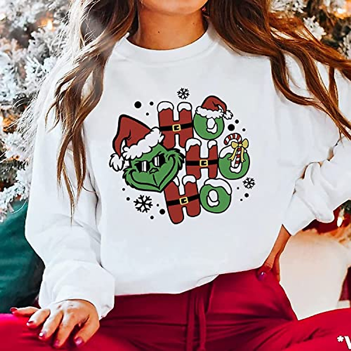 9 Pcs Christmas Iron on Decals Transfer Heat Transfer Design Sticker Iron on Vinyl Patches,Cartoon Christmas Grinch HTV Iron on Transfer Paper for Clothing Hat Pillow Backpack DIY Craft Supplies