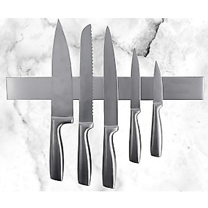 BULLETSHAKER Magnetic Knife Strip Holder 16 inch Self Adhesive with Powerful Magnetic Pull Force (Upgraded Version)