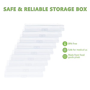 IDekooror Photo Storage Box 5" x 7", 18 Inner Extra Large Photo Case Photo Organizer Acid-Free Photo Boxes Storage, Plastic Craft Storage Box with lids for Pictures Stickers Stamps Seeds(Clear)