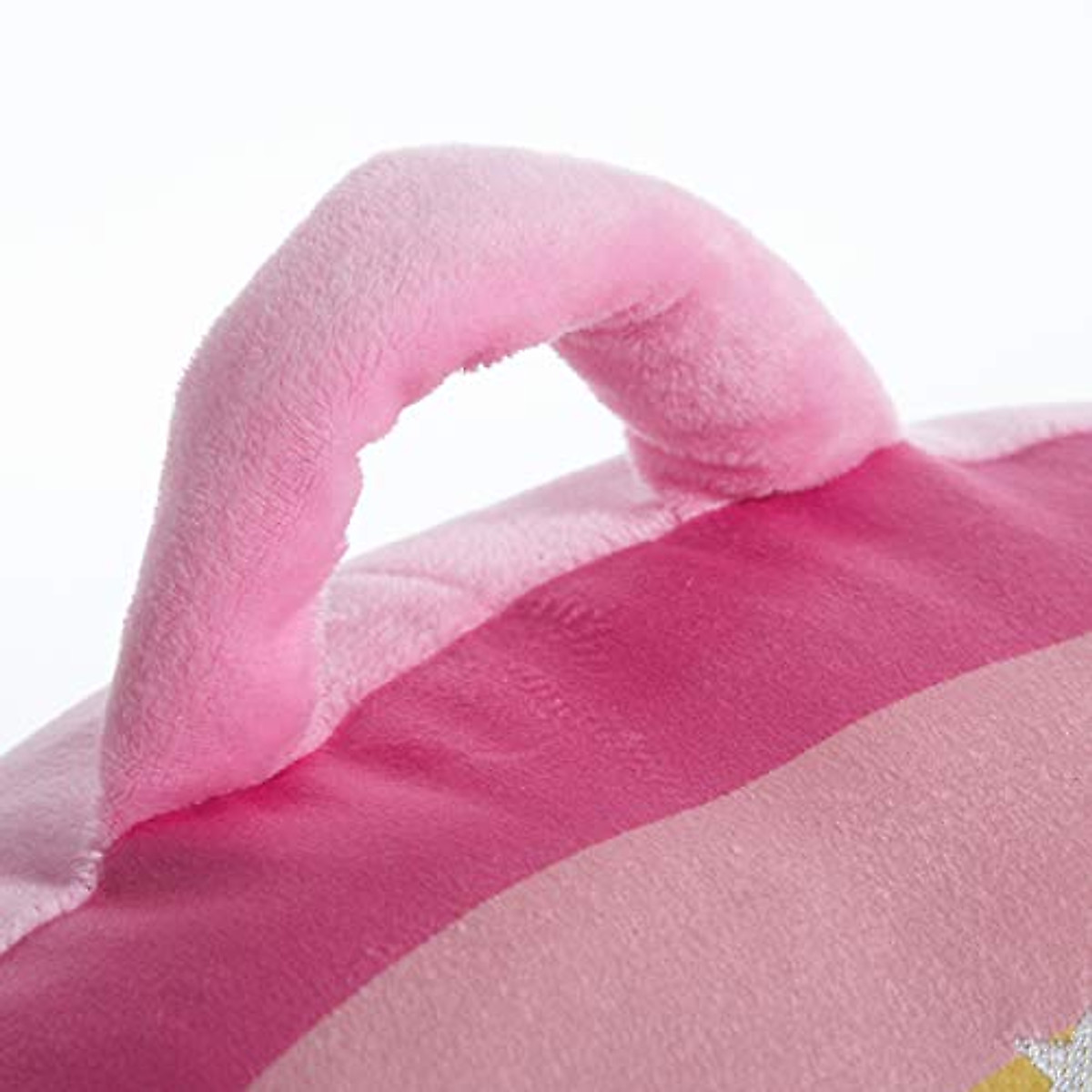 Heritage Kids Rainbow Convertible Flip Lounger Foam Chair - Soft Plush Fabric - Ages 3+, Pink