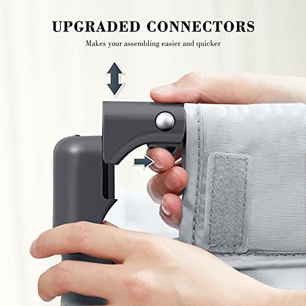 ANGELBLISS Baby Playpen, Foldable Playpen for Babies and Toddlers, Indoor & Outdoor Baby Activity Center with Visible Breathable Mesh, Portable Play Yard with 2 Handlers+50 Balls-50”×50”（Grey）